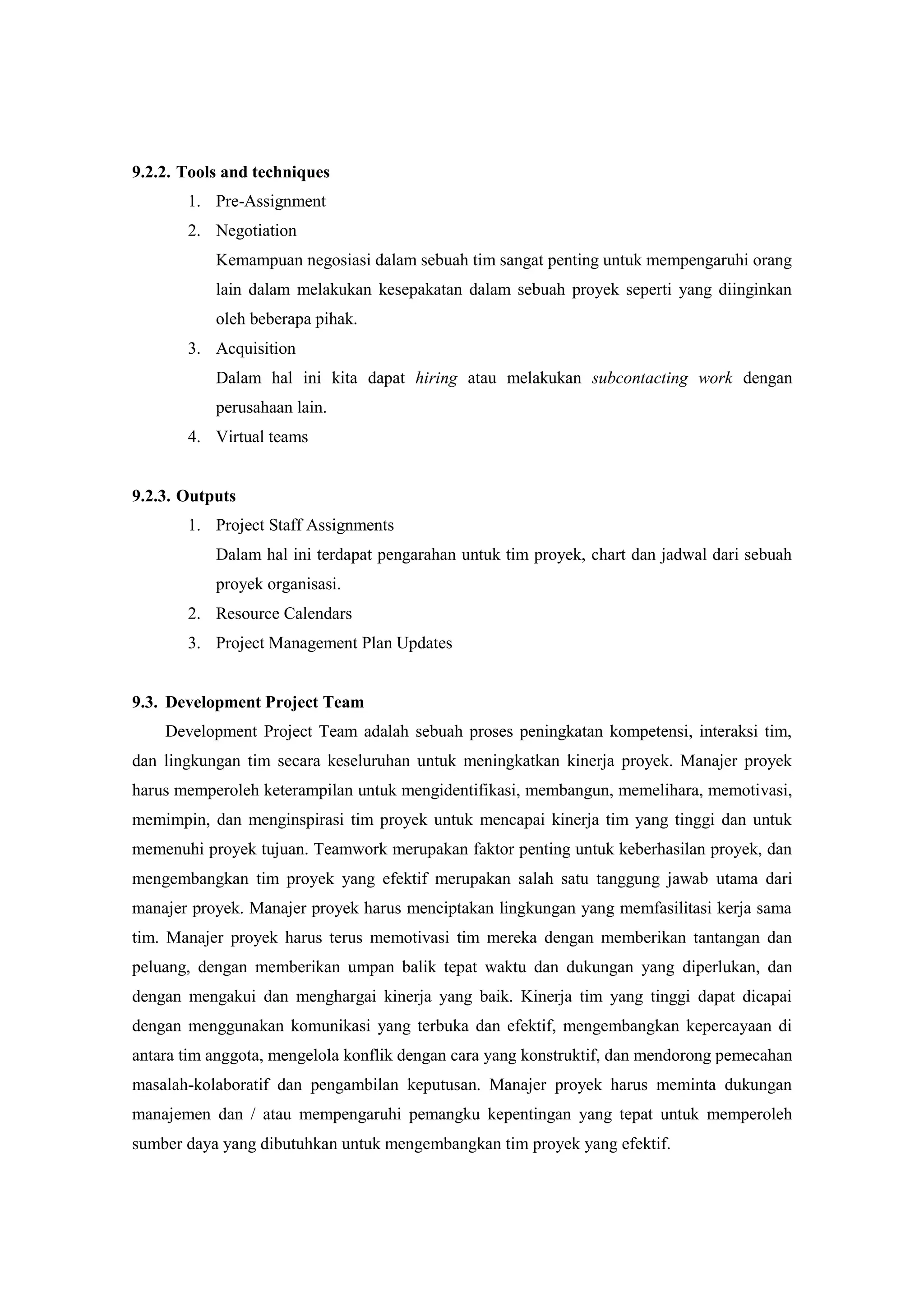 Project human resource management | DOCX