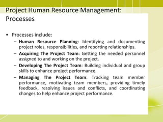 Project human resource management | PPTX