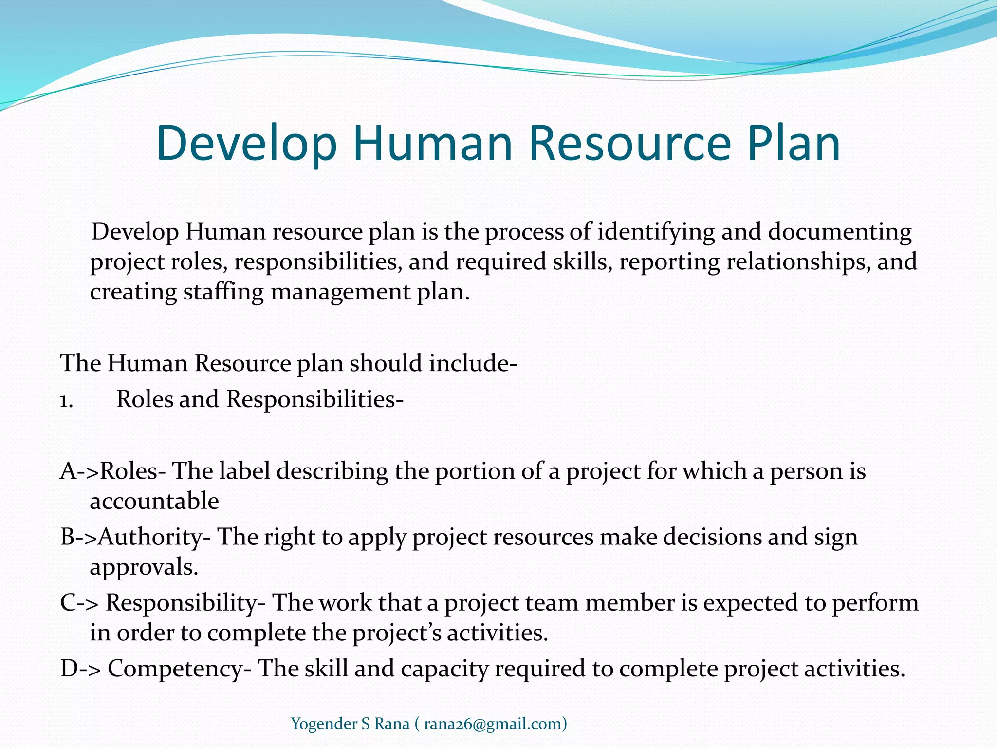 Project human resource management | PPTX
