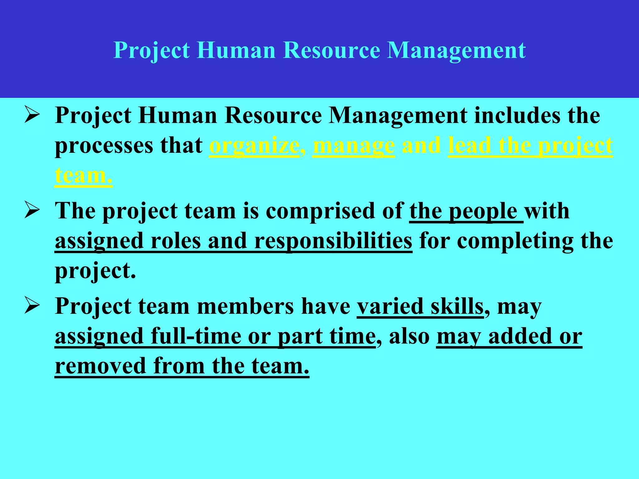 Project Human Resource Management 1.ppt