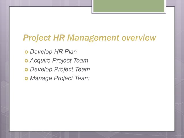 PMBoK - Project Human Resources Management | PPTX