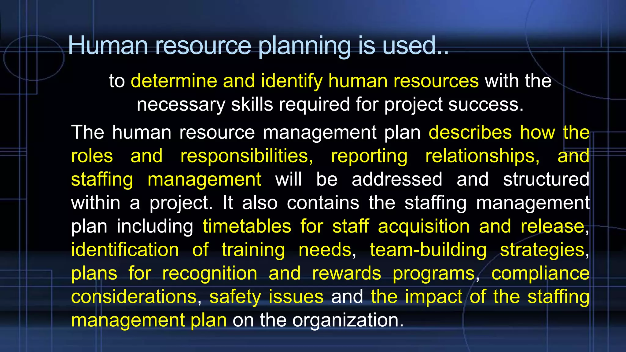 Project human resources management | PPTX