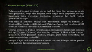 Perkembangan sistem operasi | PPTX