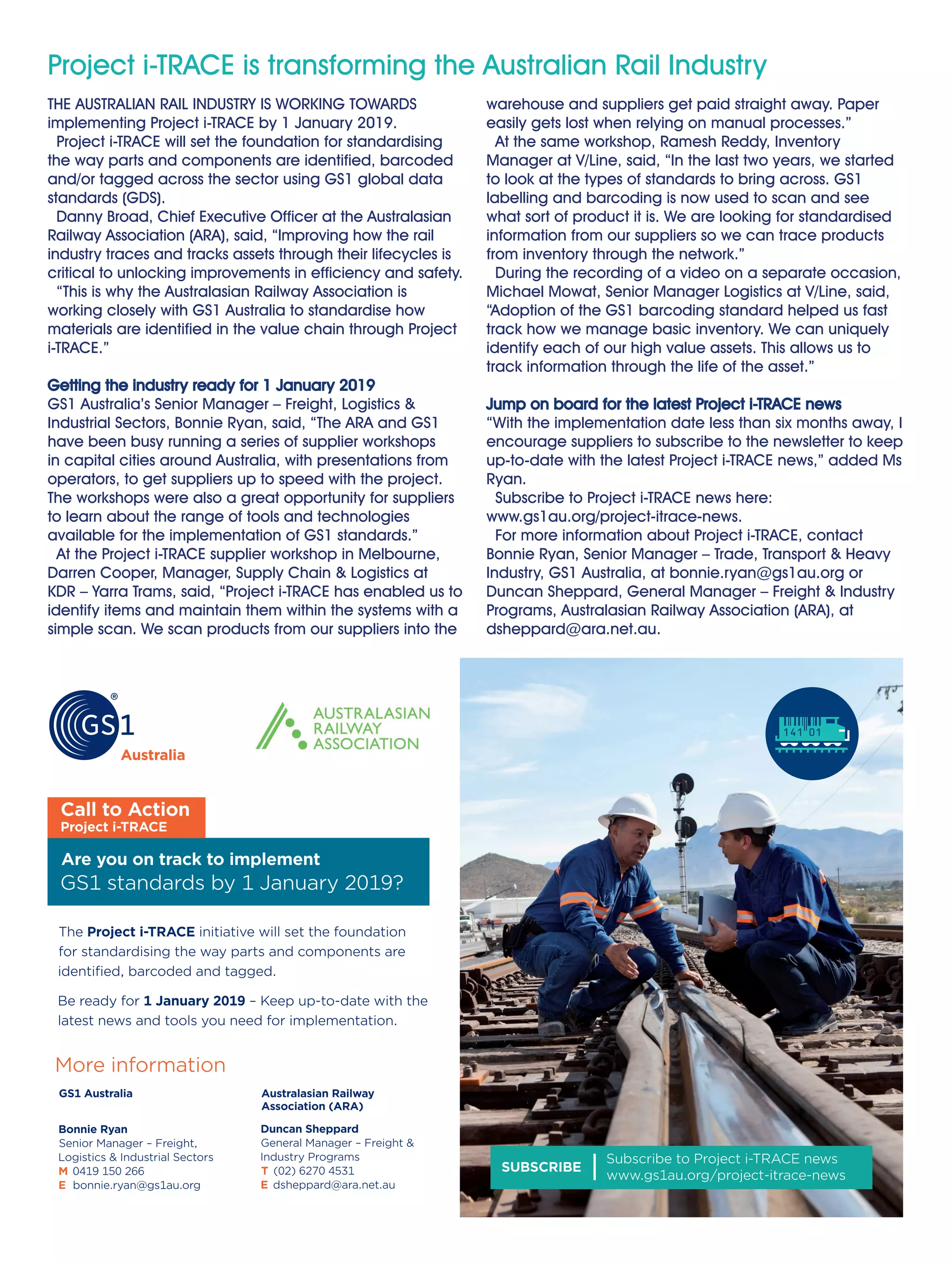 Project i trace is transforming the Australian rail industry | PDF