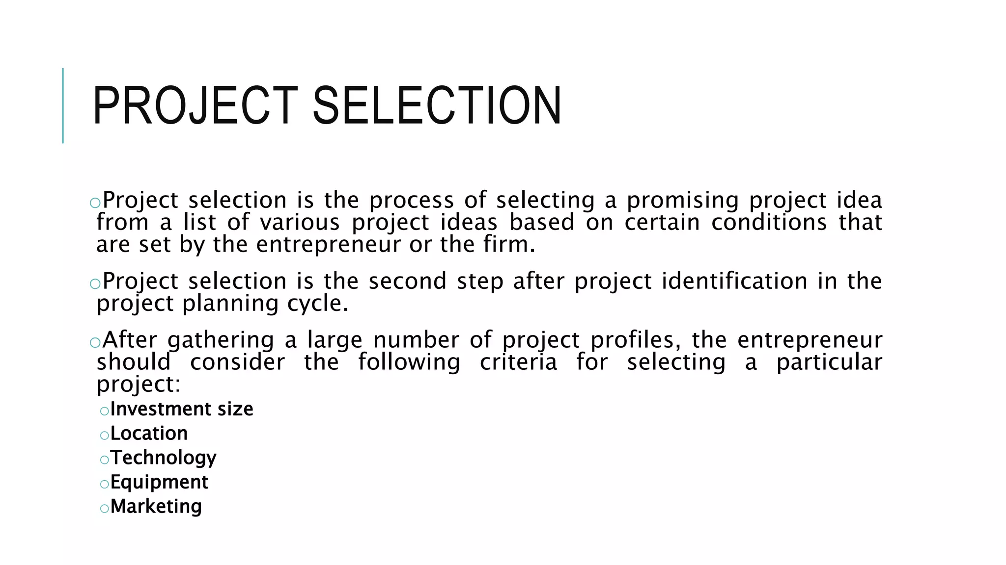 Project identification and Project selection | PPTX