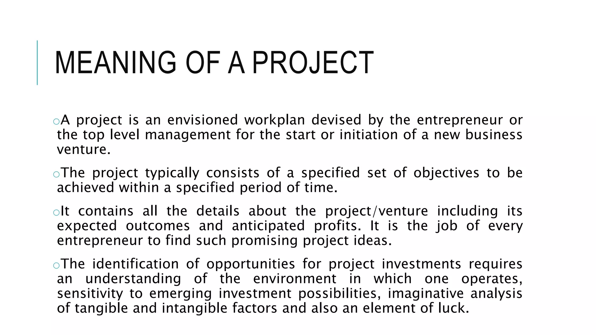 Project identification and Project selection | PPTX