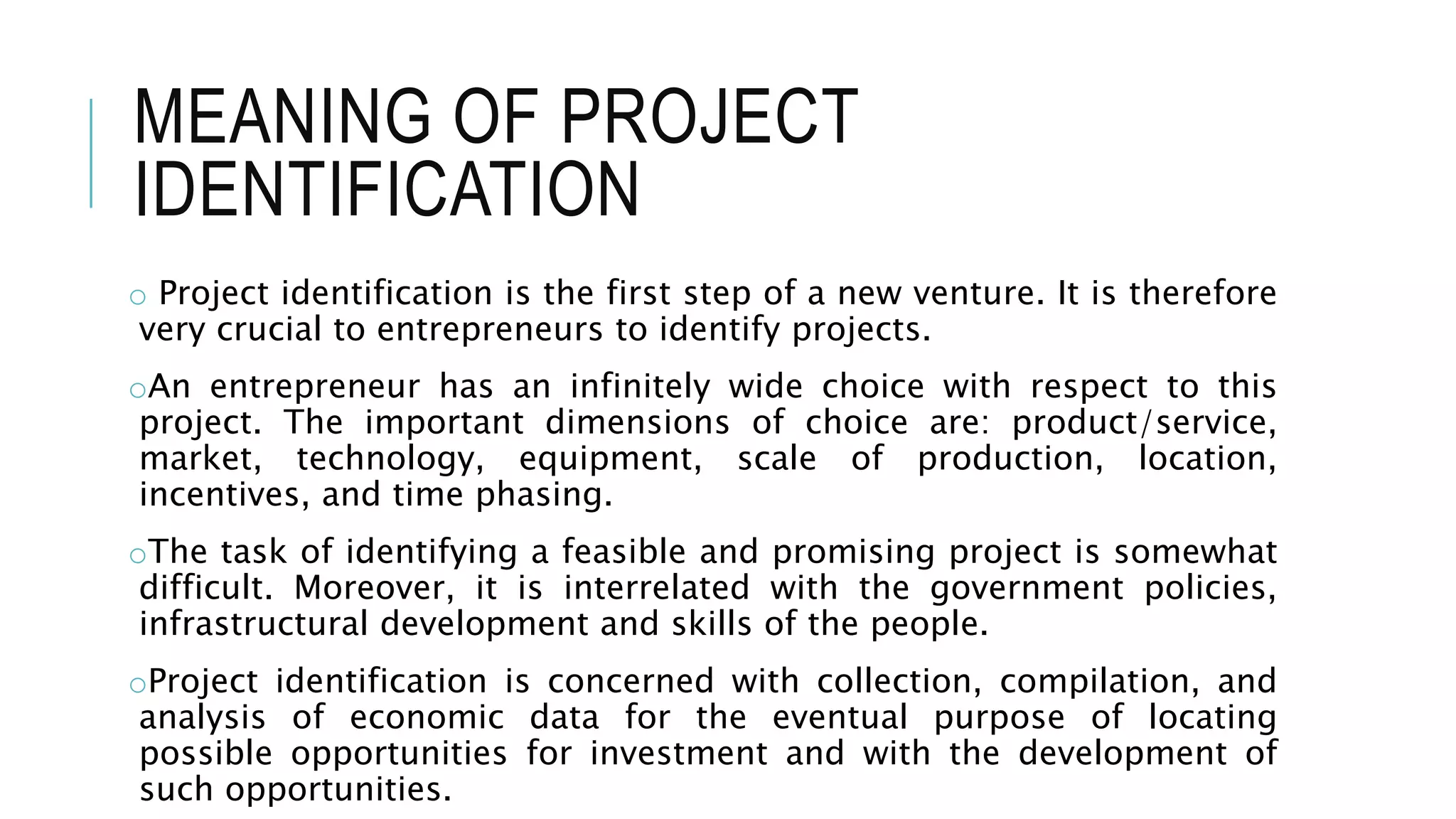 Project identification and Project selection | PPTX