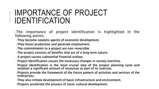 Project identification and Project selection | PPTX