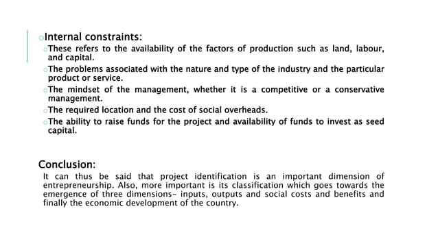 Project identification and Project selection | PPTX