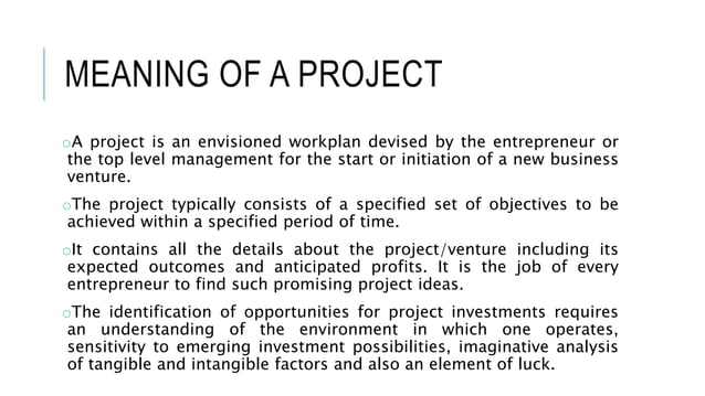 Project identification and Project selection | PPTX