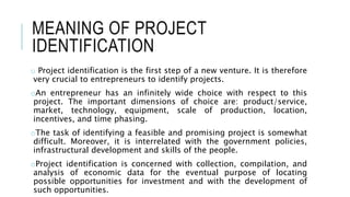 Project identification and Project selection | PPTX