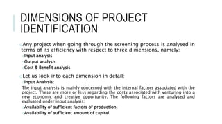 Project identification and Project selection | PPTX