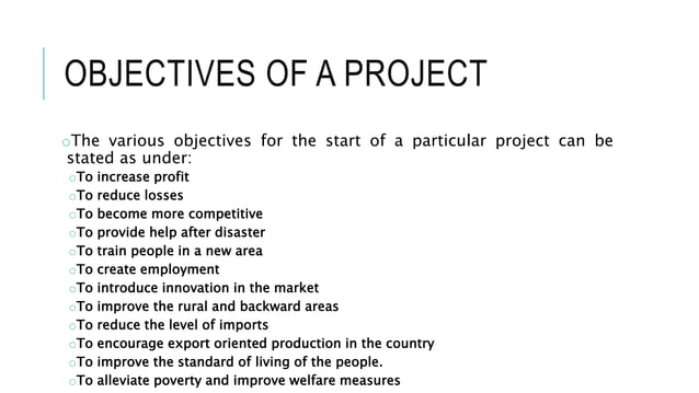 Project identification and Project selection