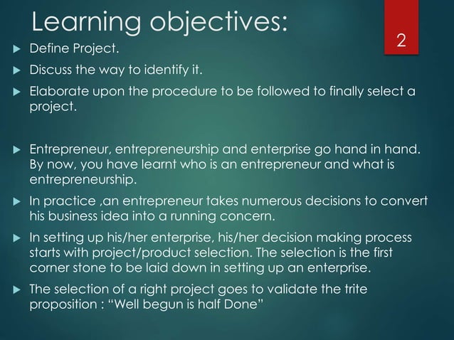 Project identification | PPTX