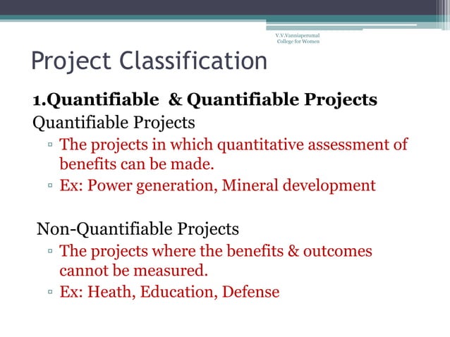 Project identification & classification | PPTX | Business | Business ...