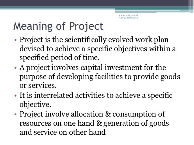 Project identification & classification