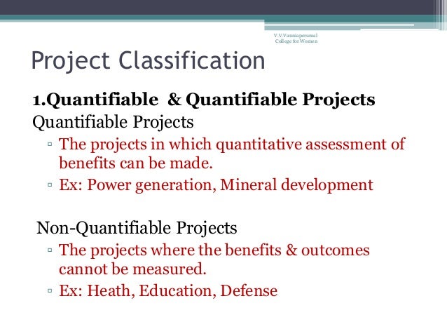 Project identification & classification
