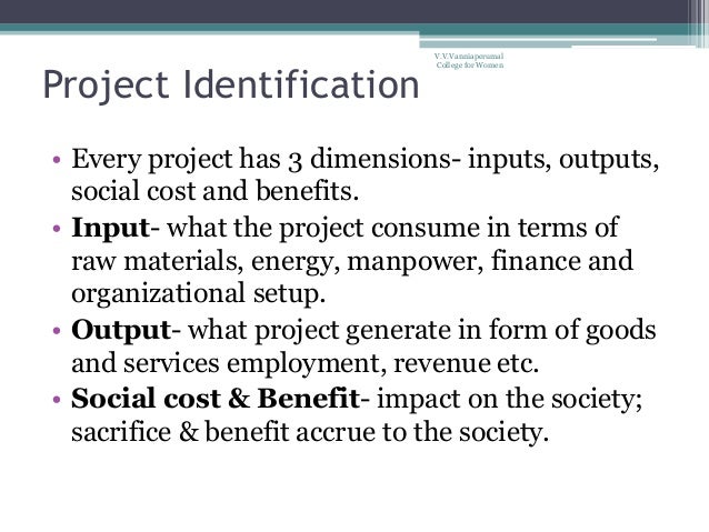 Project identification & classification