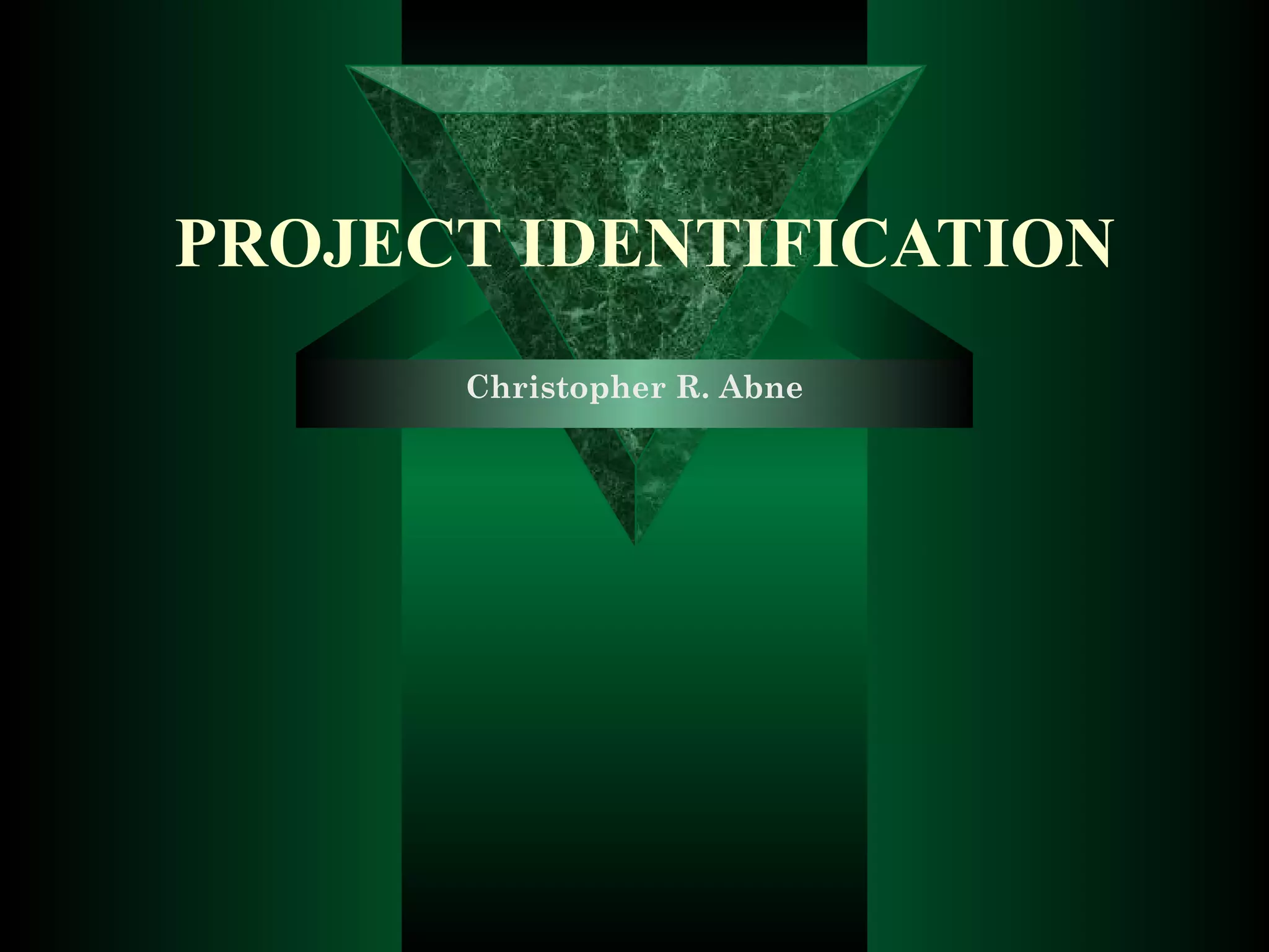 Project identification | PPT