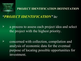 Project identification | PPT