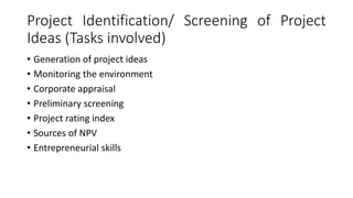 Project identification & screening | PPTX