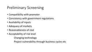 Project identification & screening | PPTX