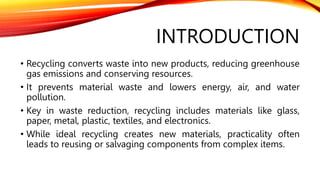 SMALL SCALE PLASTIC RECYCLING FOR GREEN FUTURE.pptx