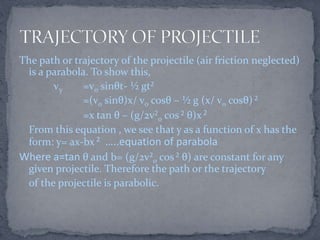 Projectile motion | PPTX