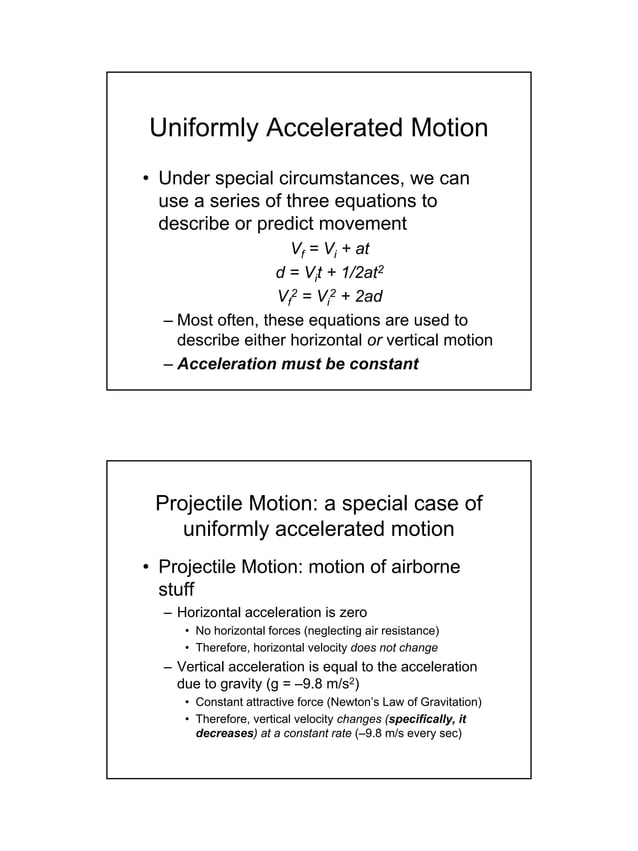 Projectile motion | PDF