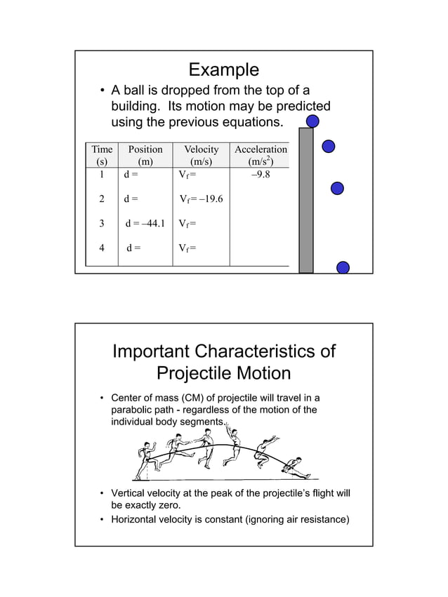 Projectile motion | PDF