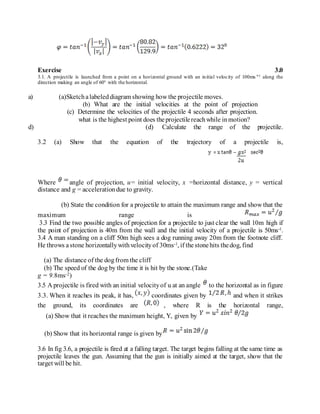 Projectile motion | DOCX