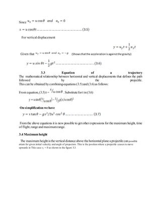Projectile motion | DOCX