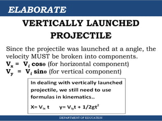 PROJECTILE MOTION, VERTICAL AND HORIZAONTAL COMPONENT | PPT