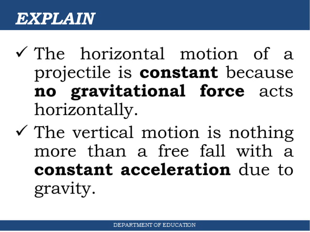 PROJECTILE MOTION, VERTICAL AND HORIZAONTAL COMPONENT | PPT