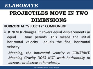 PROJECTILE MOTION, VERTICAL AND HORIZAONTAL COMPONENT | PPT