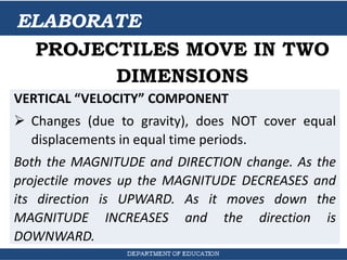 PROJECTILE MOTION, VERTICAL AND HORIZAONTAL COMPONENT | PPT