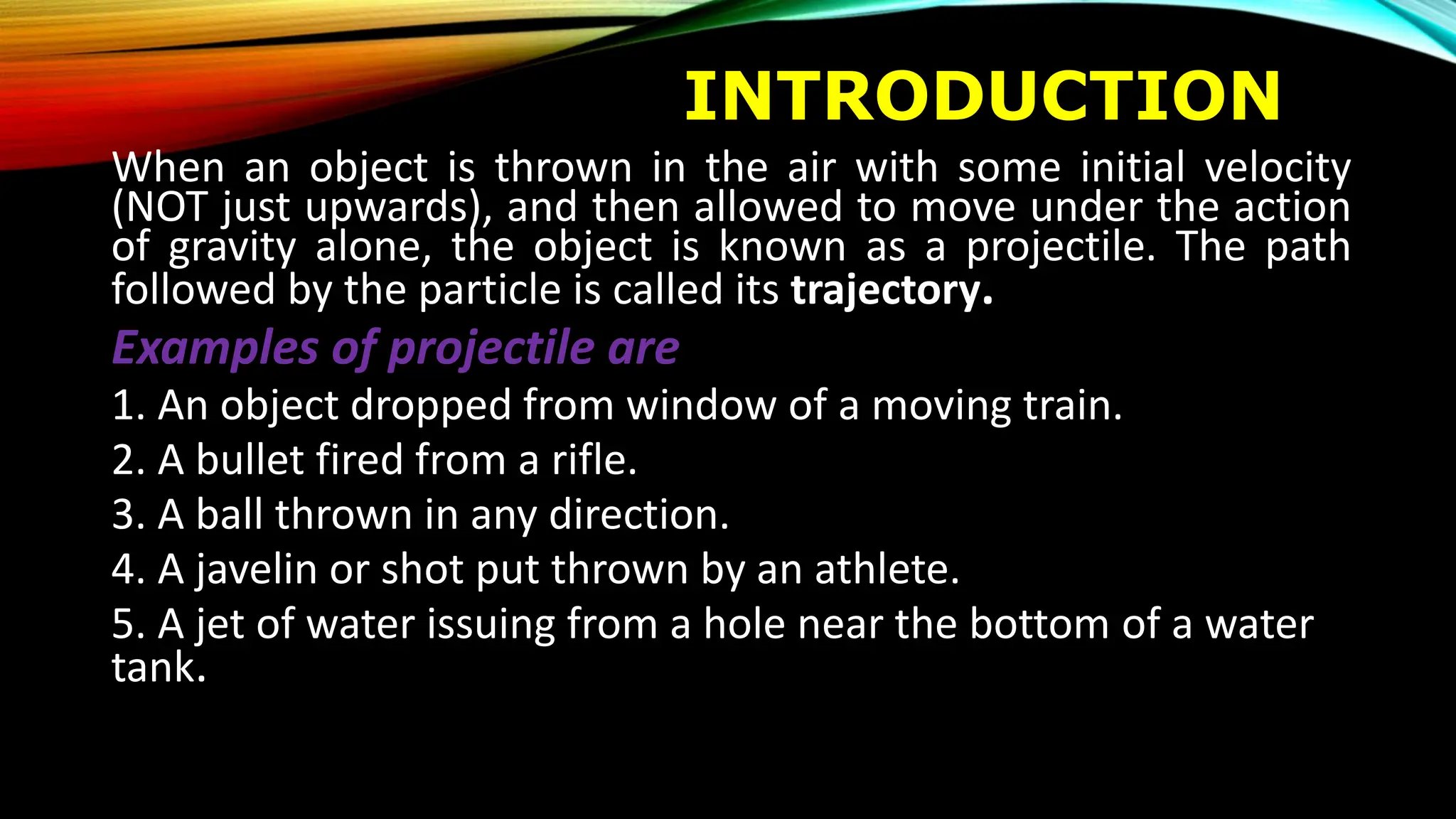 PROJECTILE MOTION OF OBJECT UNDER MOTION OF OBJECT IN PLANE.pptx