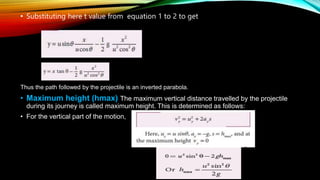 PROJECTILE MOTION OF OBJECT UNDER MOTION OF OBJECT IN PLANE.pptx