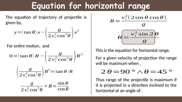 Projectile Motion - Vertical and Horizontal | PPTX | Physics | Science
