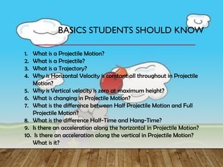 Projectile Motion (Finding through Component methods) | PPT | Free Download