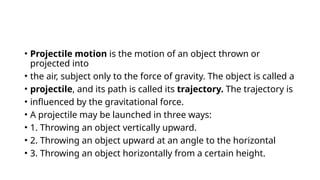 Projectile Motion.pptxdfdfdfdfdfdfdfffff | PPTX