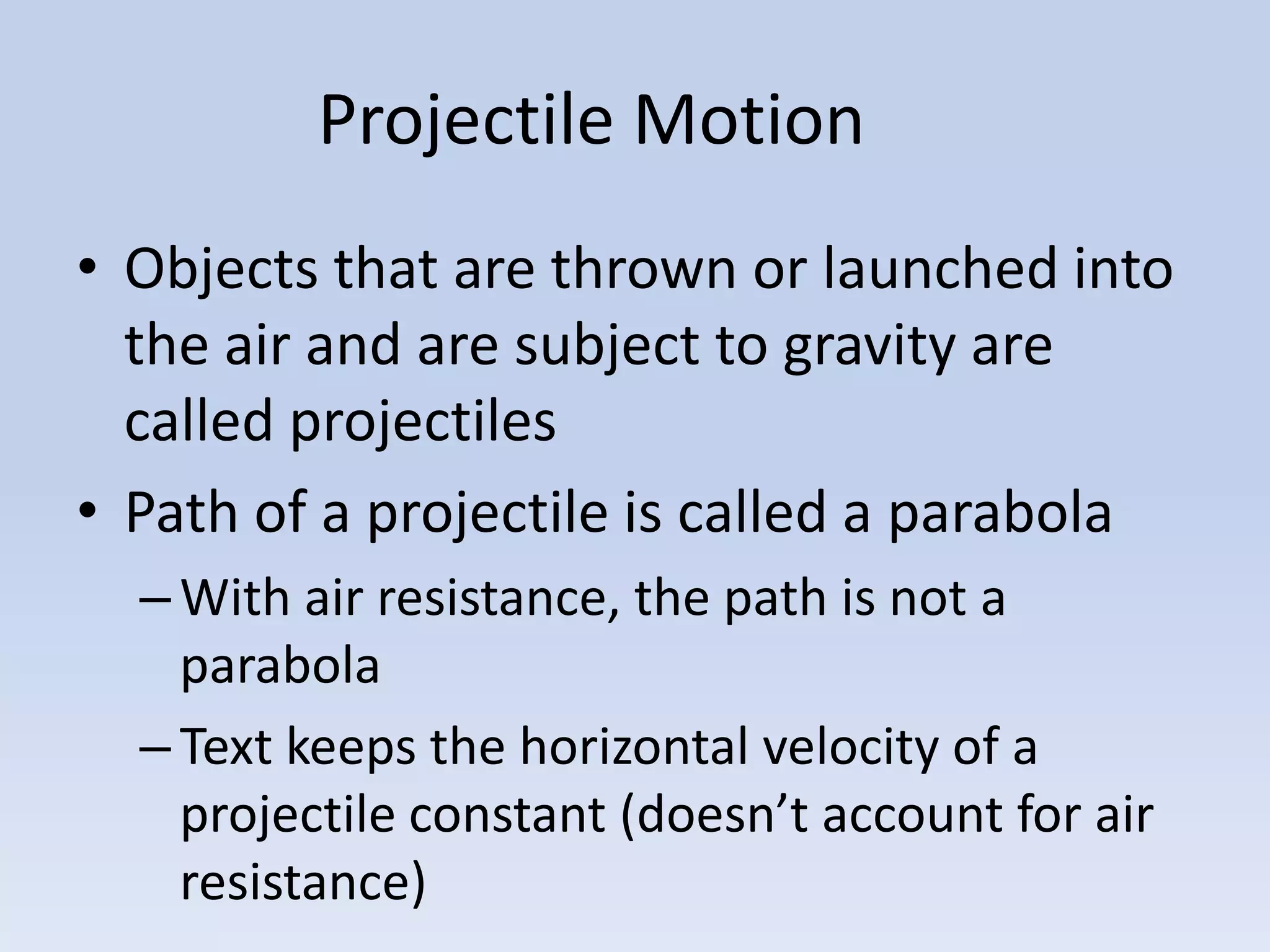 Projectile Motion 33 Notes Ppt