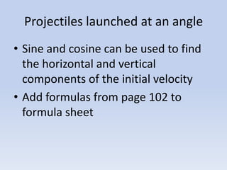 Projectile motion 3.3 notes | PPT