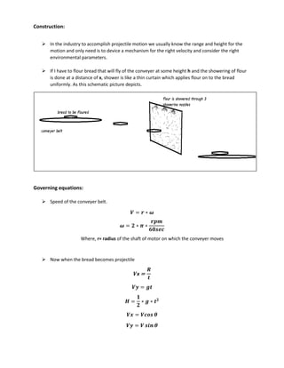Projectile motion experiment | PDF