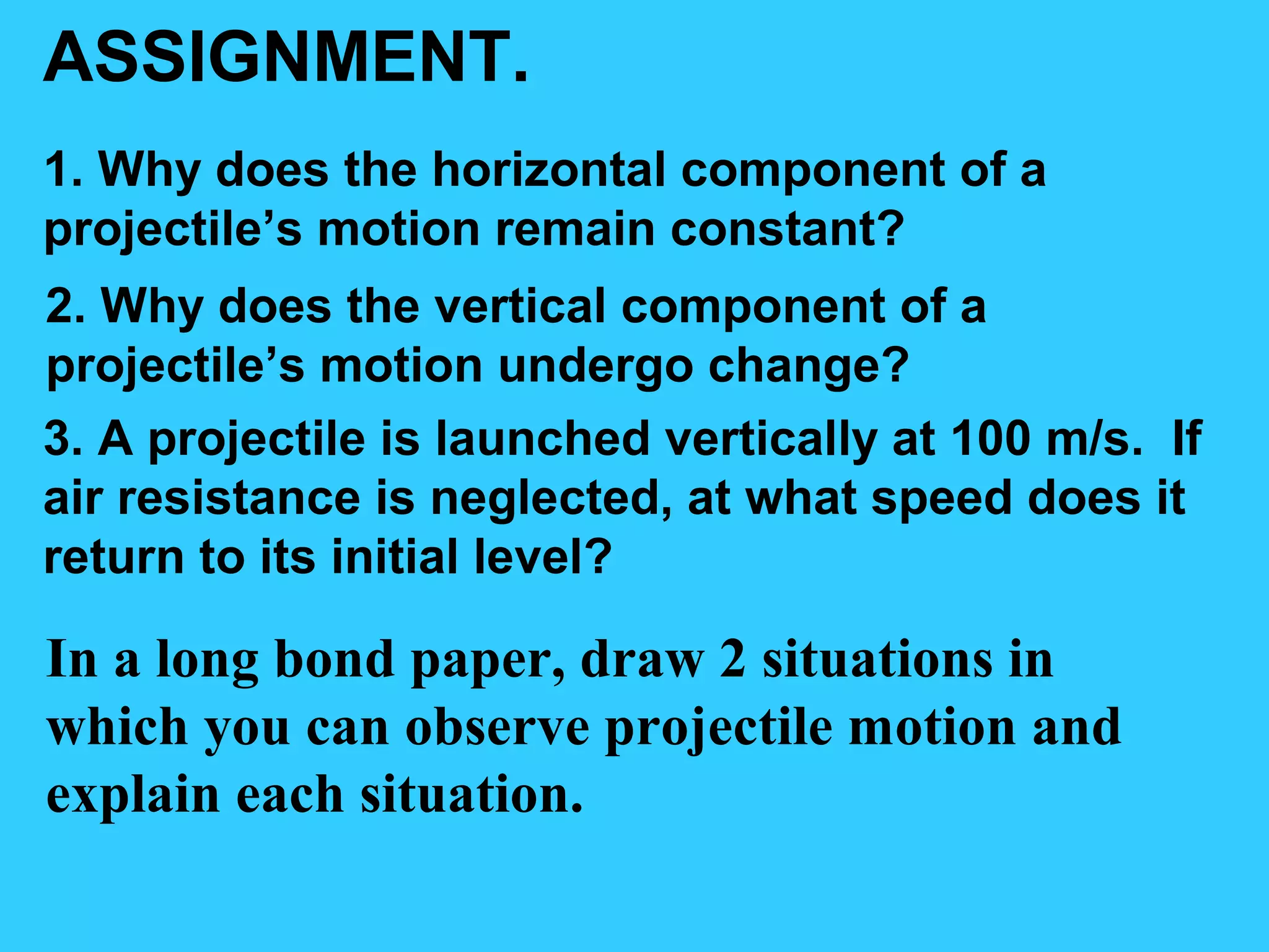 Projectile motion Grade 9 | PPT
