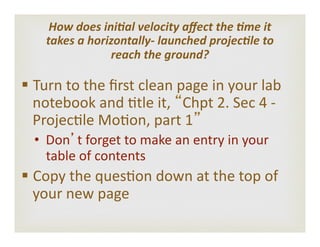 Projectile Motion Part 1 | PDF