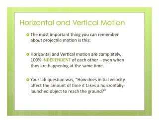 Projectile Motion Part 1 | PDF | Physics | Science