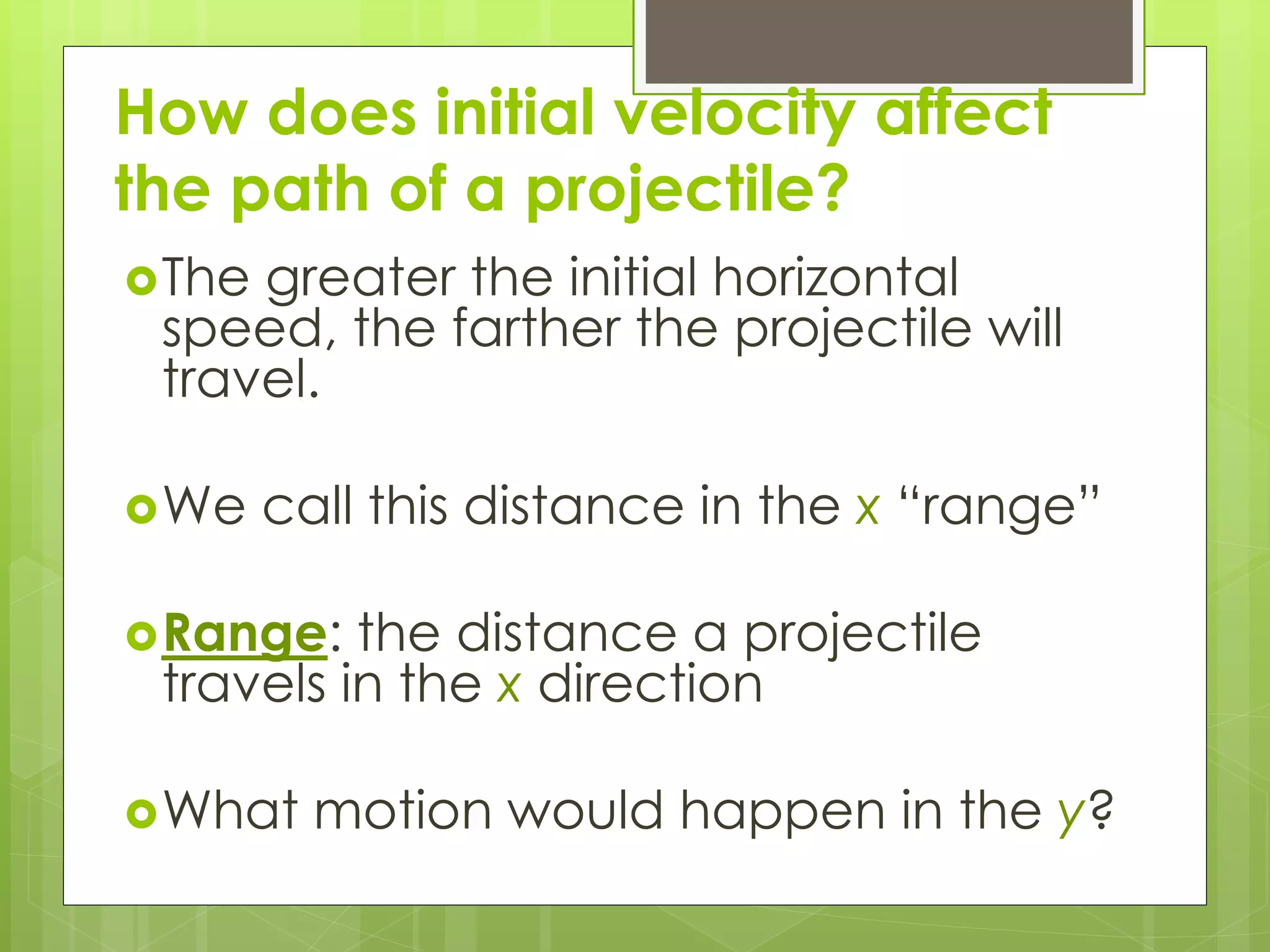 Projectile motion part 1 wrap up | PPTX | Physics | Science
