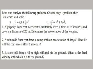 Projectile Motion Short Quiz (Vertical. Horizontal) | PPTX