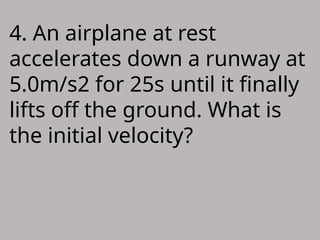 Projectile Motion Short Quiz (Vertical. Horizontal) | PPT